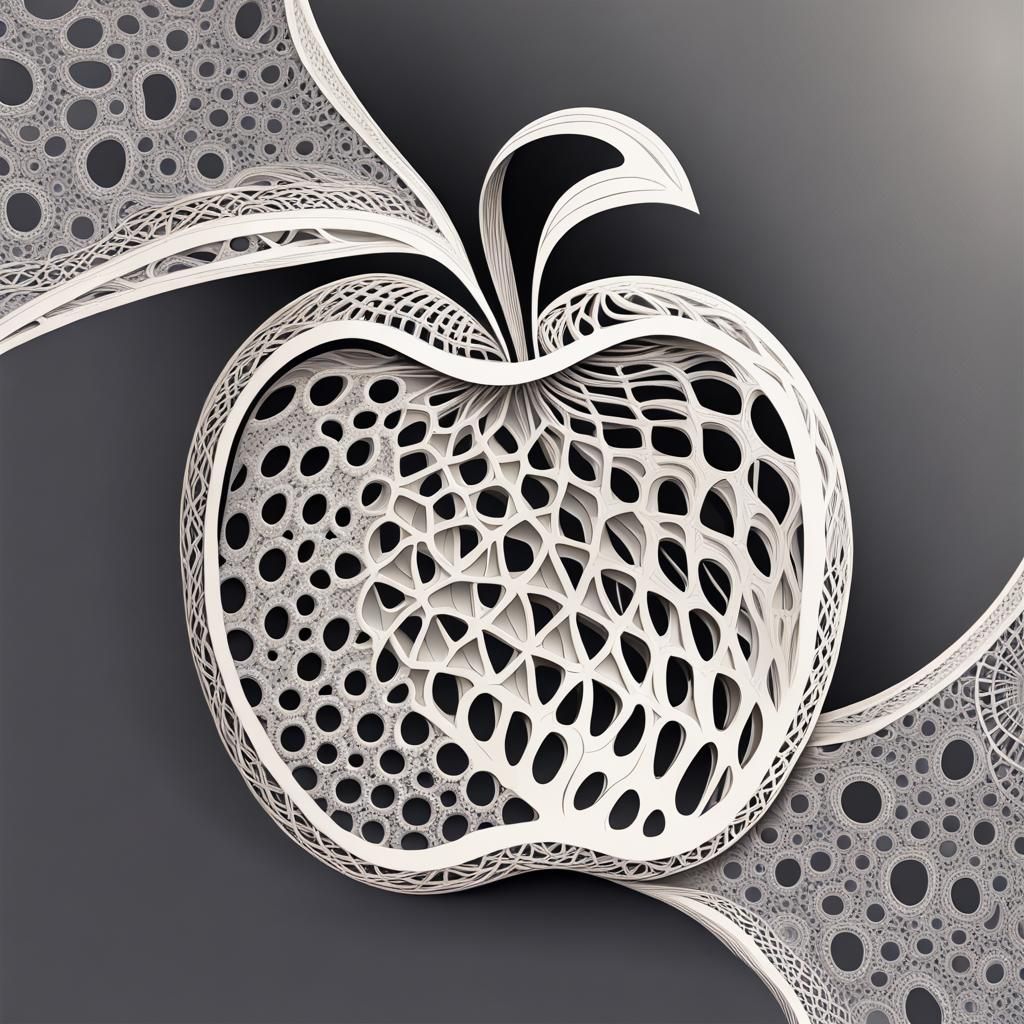 a hollow apple made completely of lace - AI Generated Artwork ...