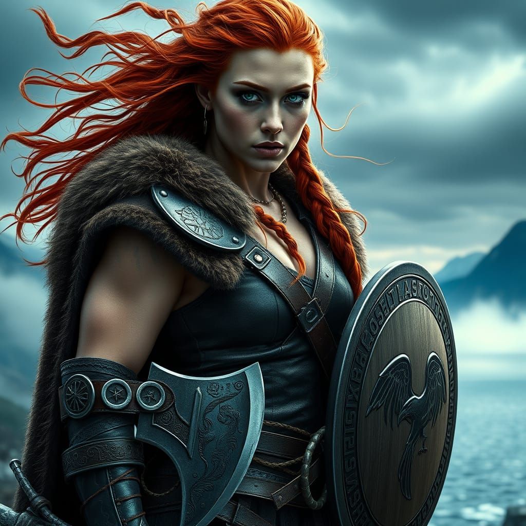 A breathtakingly beautiful Viking warrior queen