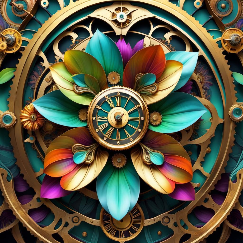 Mechanical botanical - Steampunk Botanical Clockwork Flower ...