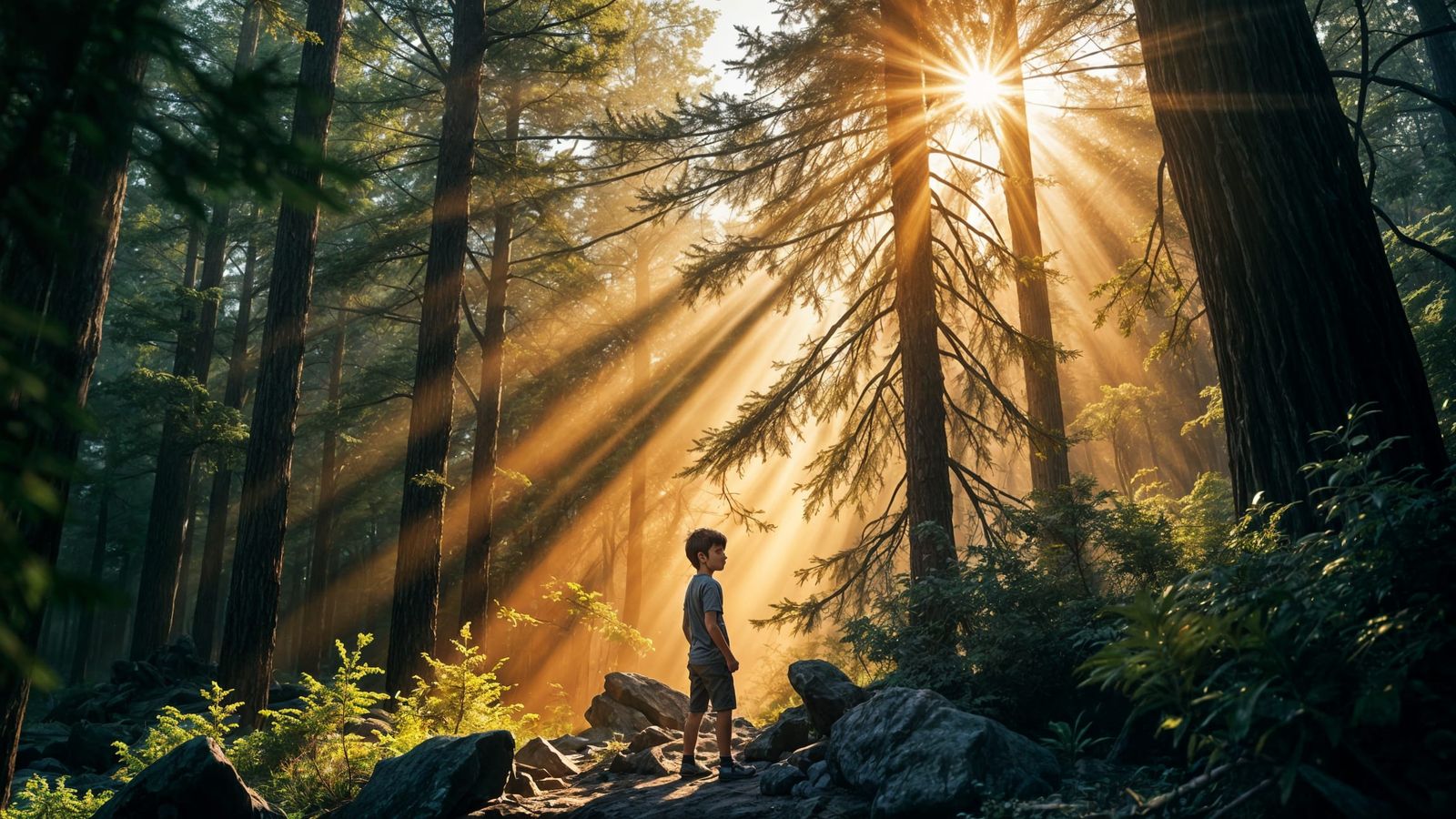 Surreal Boy's Summer Adventure in a Fantastical Pi... - AI Art