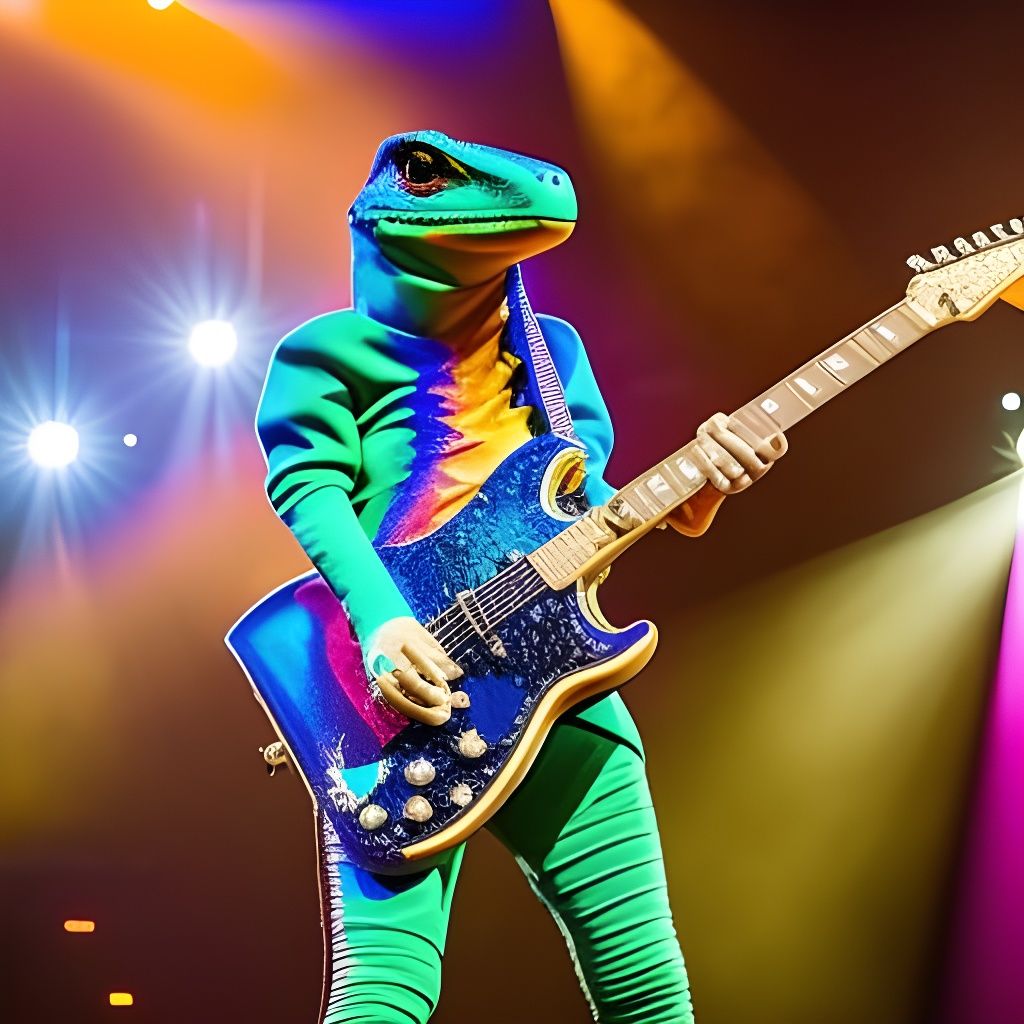 Psychedelic Rock Gecko (Cnemaspis Psychedelica) - AI Generated Artwork ...