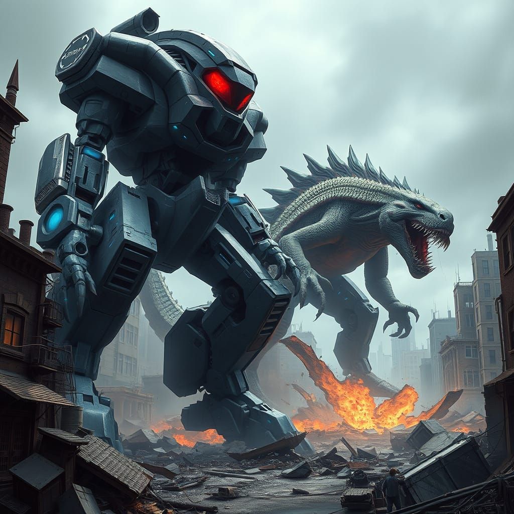 Liberation Day - Colossal Mech Battles Kaiju in Ruined Citys...