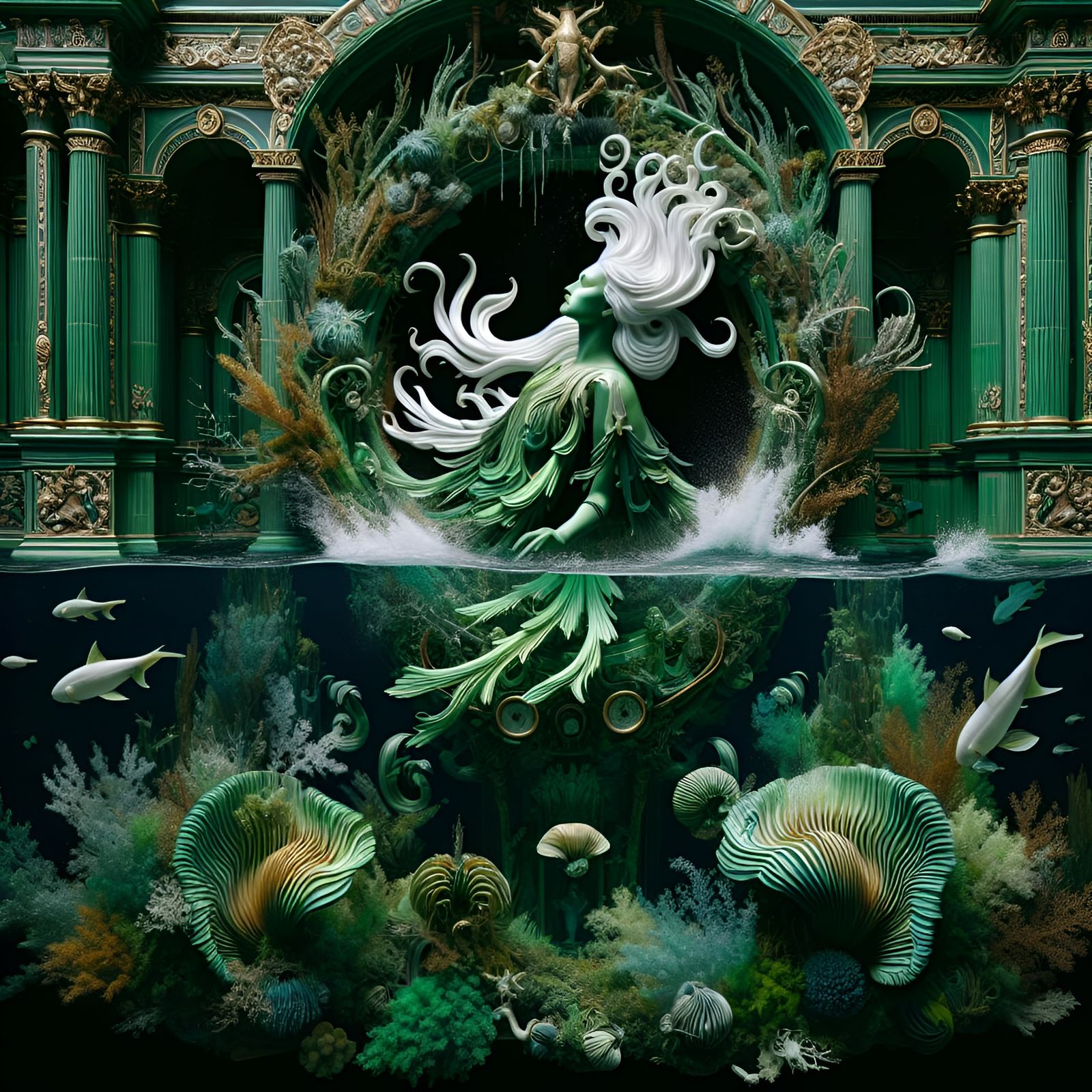 Water Nymph Emerges - AI Generated Artwork - NightCafe Creator