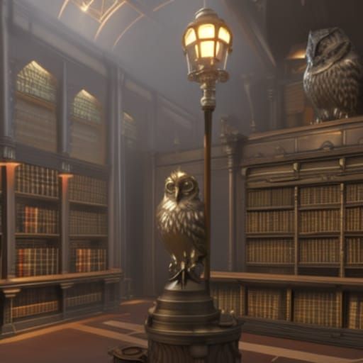 The Owl Library - AI Generated Artwork - NightCafe Creator