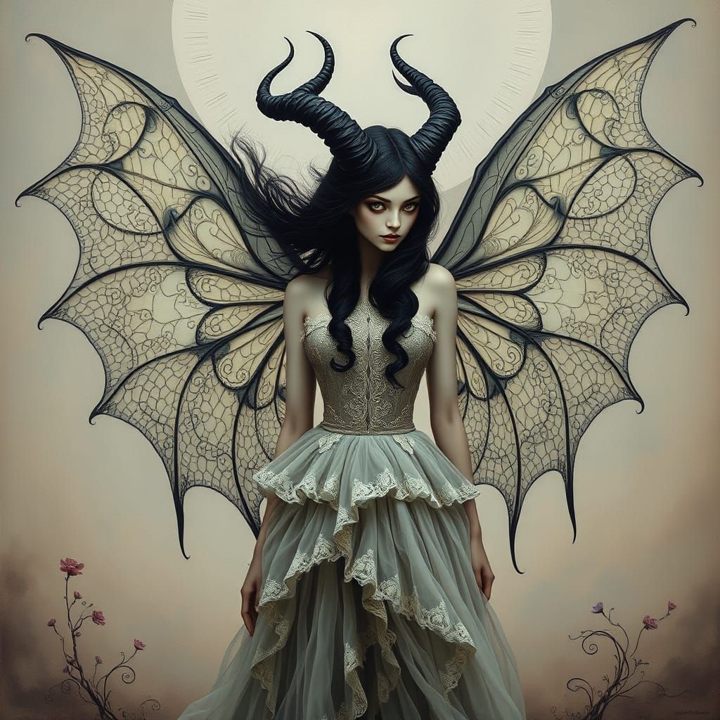 "Demon Fairy" - Ethereal Demon Fairy in Victorian-Inspired ...