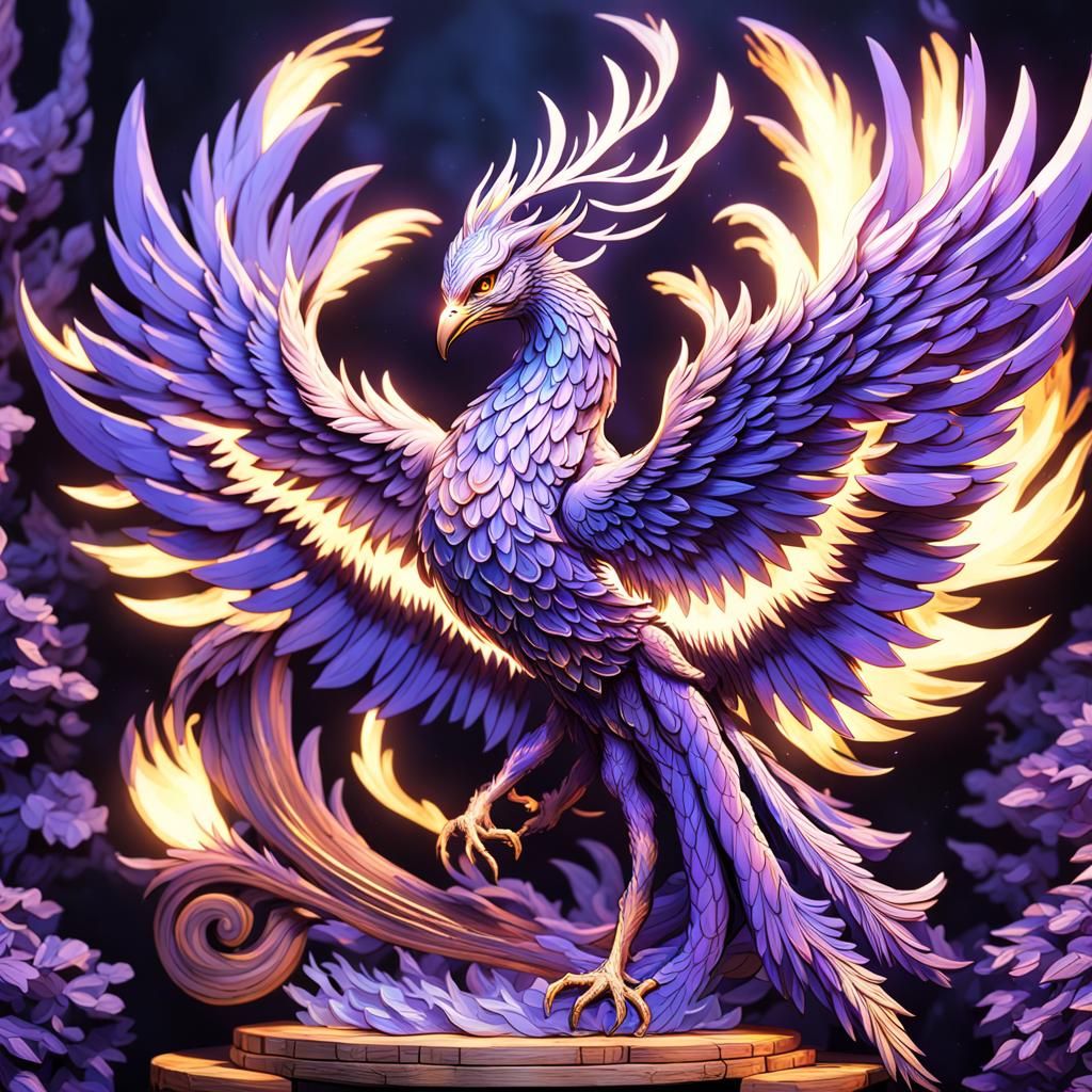 purple phoenix portrait - AI Generated Artwork - NightCafe Creator