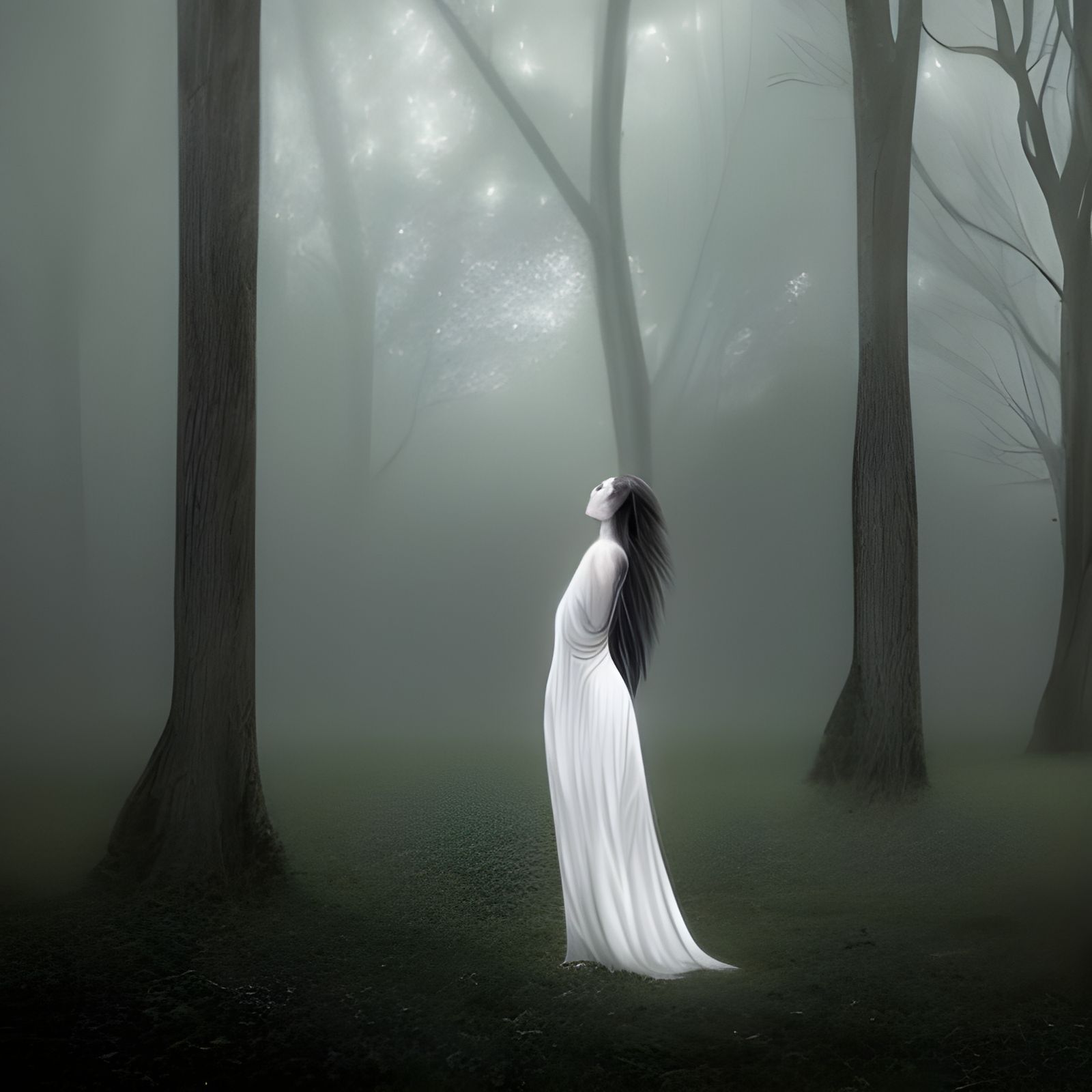 ghost lady - AI Generated Artwork - NightCafe Creator