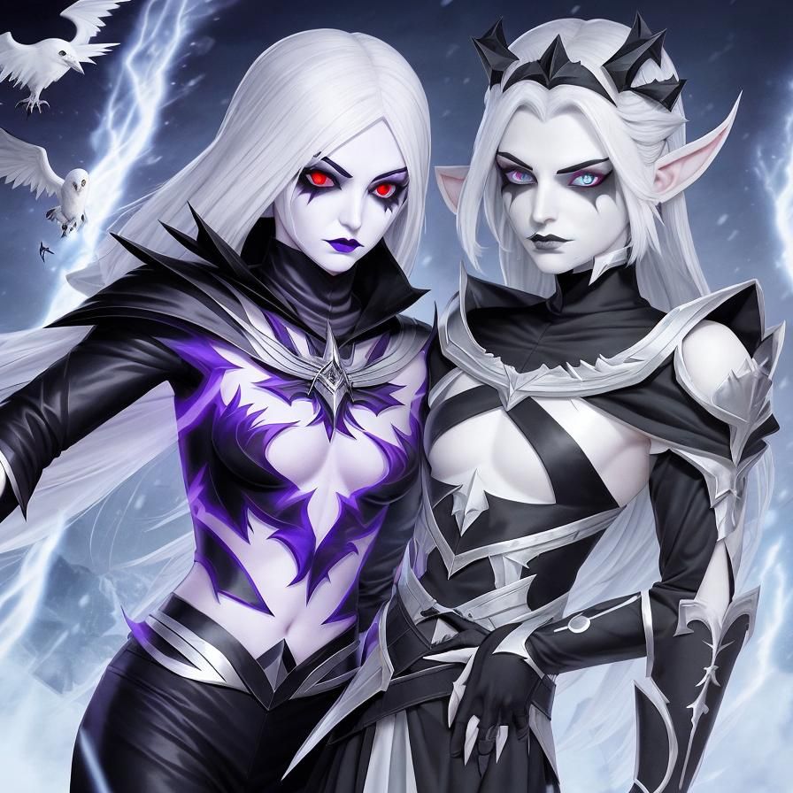 goth dark female elves - AI Generated Artwork - NightCafe Creator