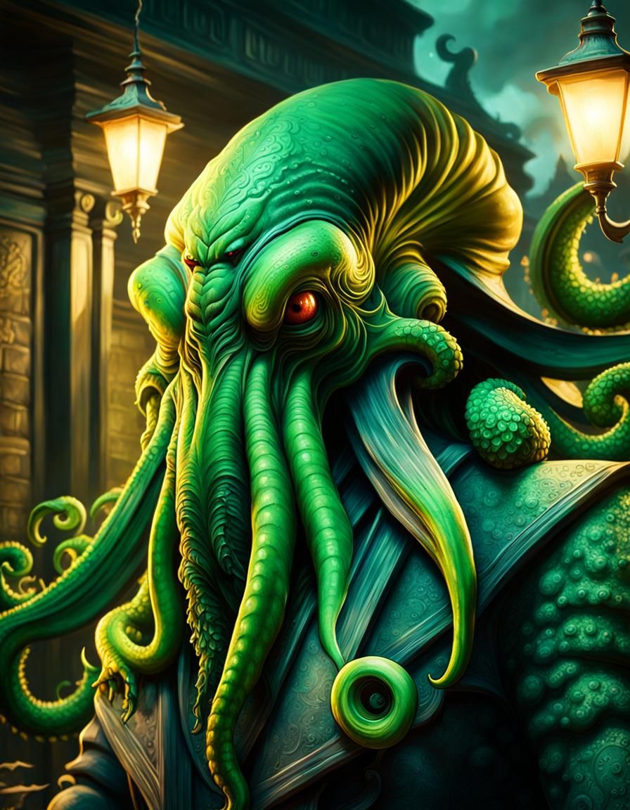 Cthulhu on The Prowl - AI Generated Artwork - NightCafe Creator