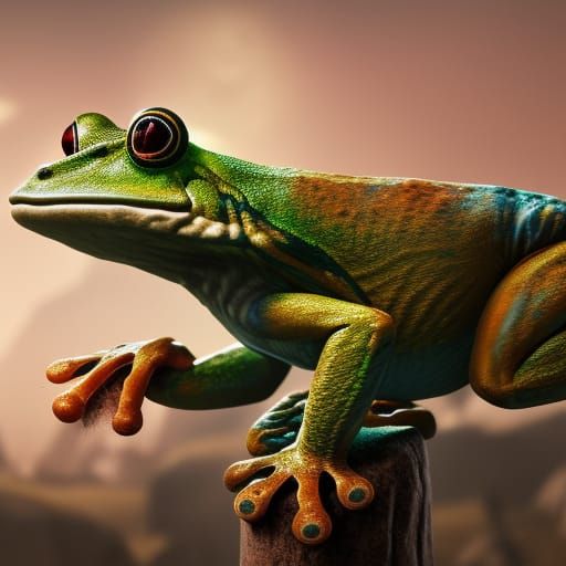 frog goat - AI Generated Artwork - NightCafe Creator