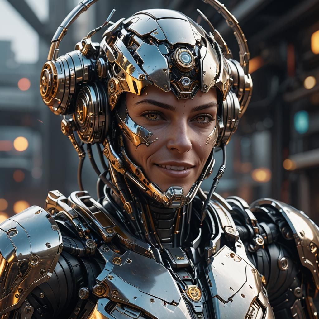 Cyborg Soldier Ready for Patrol - AI Generated Artwork - NightCafe Creator