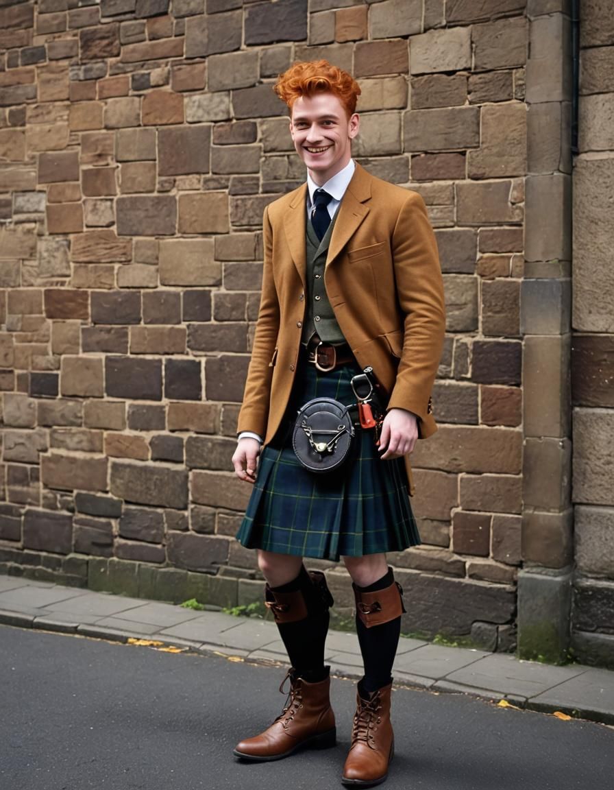 Ginger in a Kilt - AI Generated Artwork - NightCafe Creator
