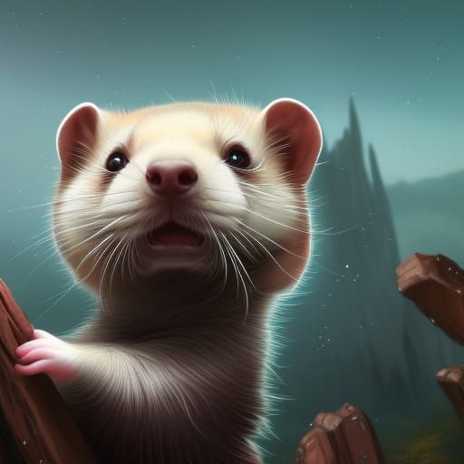 The Cute Ferret - AI Generated Artwork - NightCafe Creator