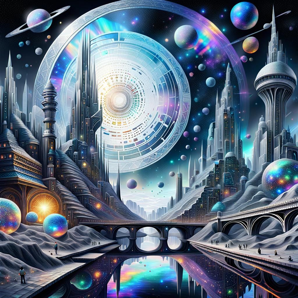 The Silver City of WondOzlend - AI Generated Artwork - NightCafe Creator