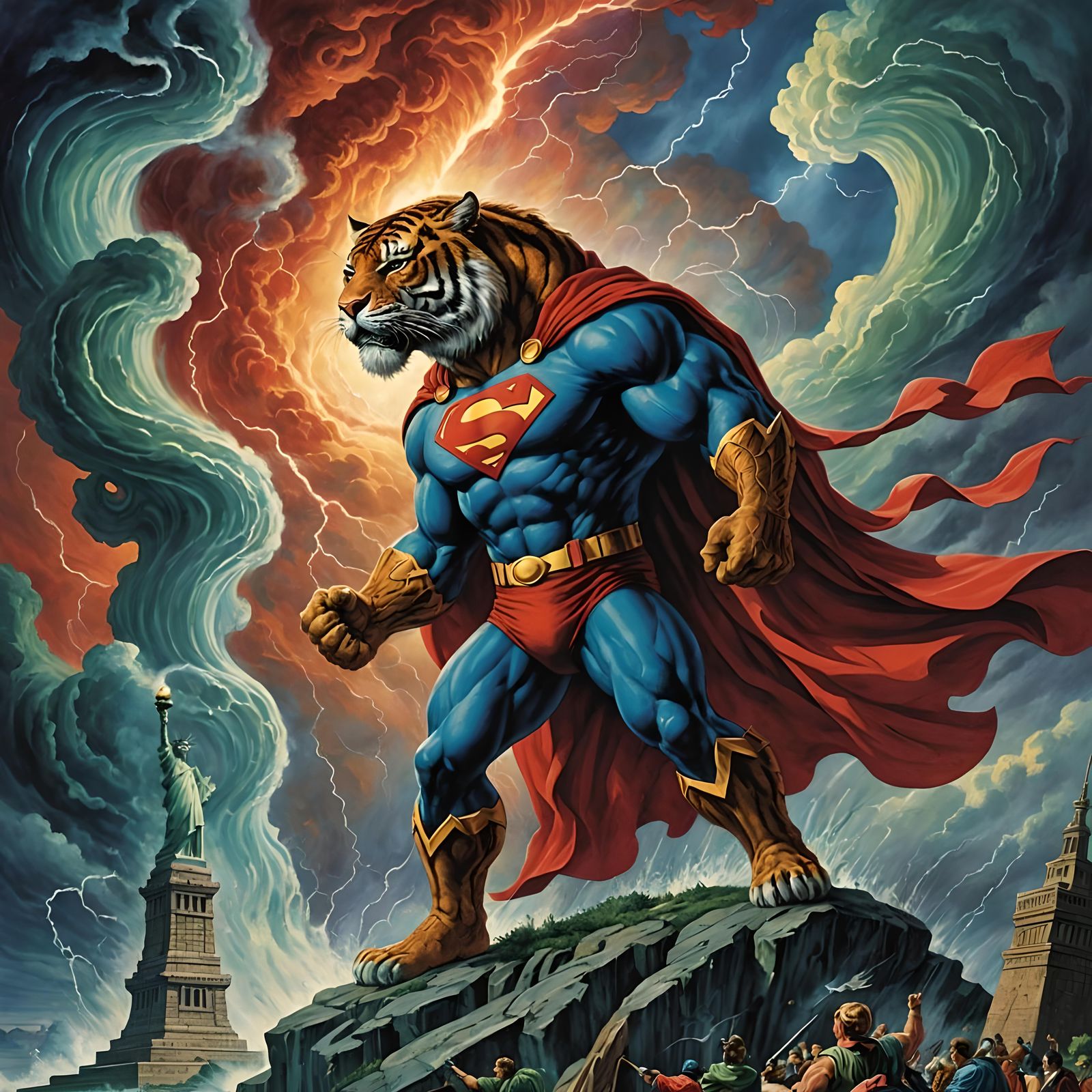 “Super Tiger” called to duty… - AI Generated Artwork - NightCafe Creator