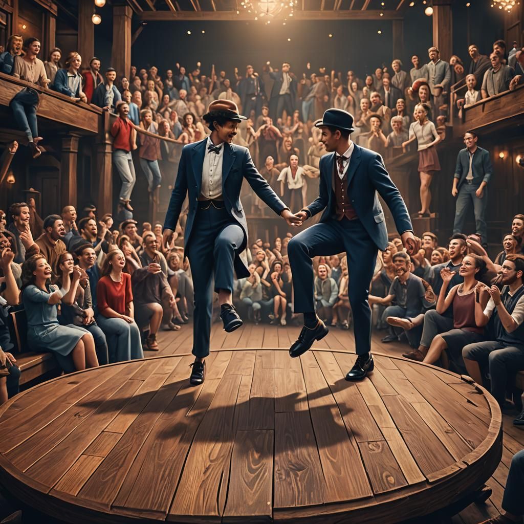 couple tap dancing - AI Generated Artwork - NightCafe Creator