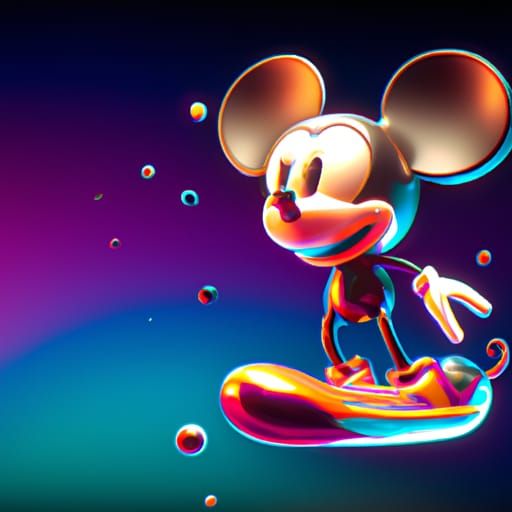 Mickey Mouse in space - AI Generated Artwork - NightCafe Creator