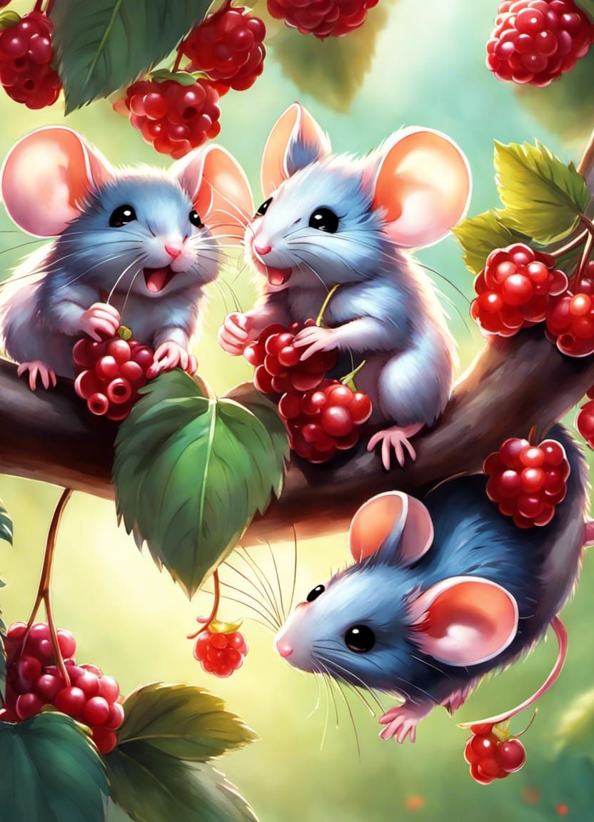 Collecting berries - AI Generated Artwork - NightCafe Creator