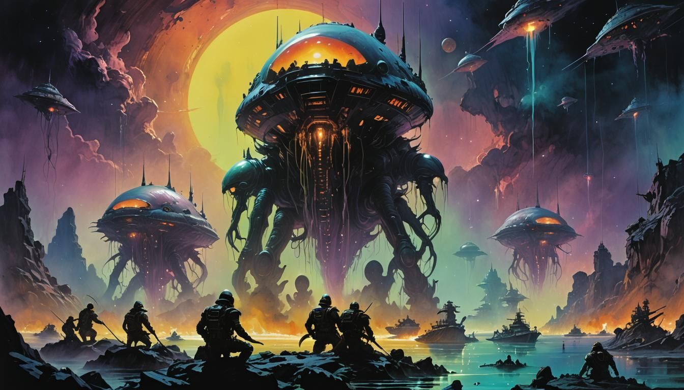 alien armada - AI Generated Artwork - NightCafe Creator