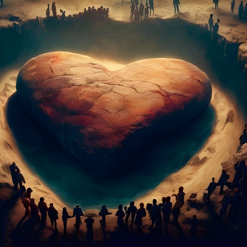 Mysterious Stone Heart Unearthed at Archeological Dig - AI Generated ...