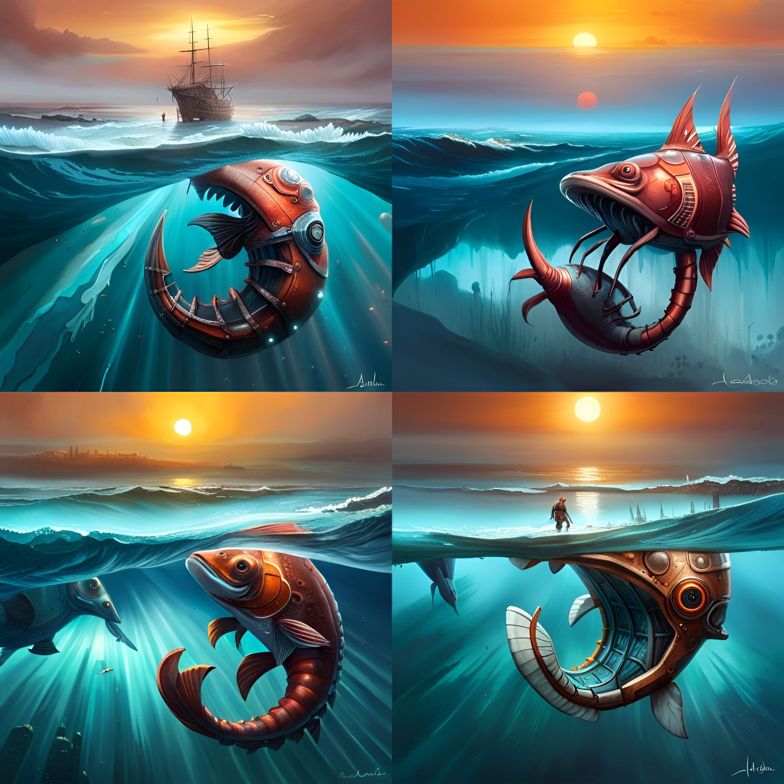 The legend of the Cyborg Fish - AI Generated Artwork - NightCafe Creator