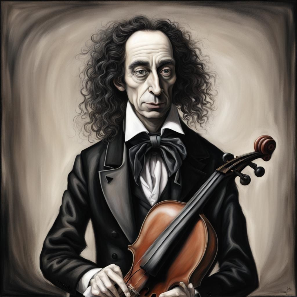 Portrait of Paganini, by Tim Burton, photorealistic - AI Generated ...