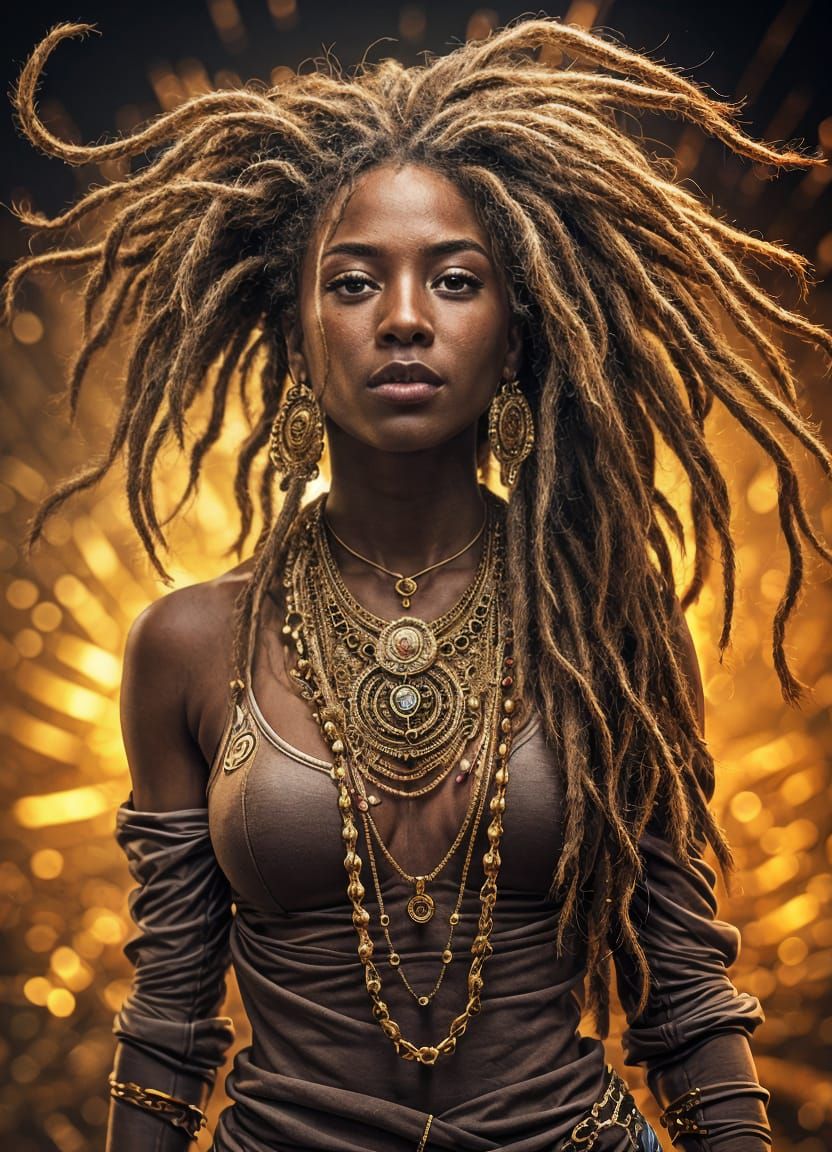 Golden Curls (creative upscale) - AI Generated Artwork - NightCafe Creator