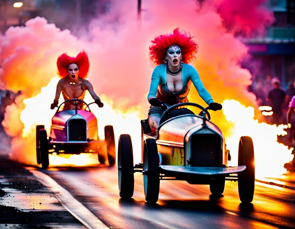 Drag Racing - AI Generated Artwork - NightCafe Creator