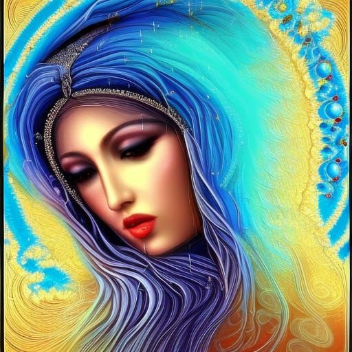 "Heaven's Beautiful Goddess" done as 512-bit art" super perfect - AI ...