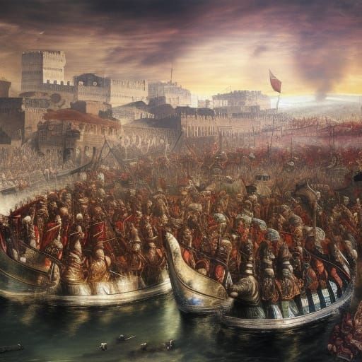 siege of constantinople by the ottomans 1453, Massive Medieval Battle ...