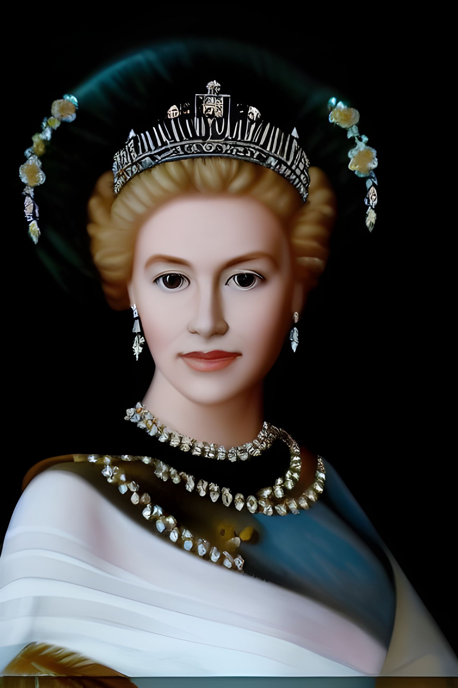 Portrait Of A Young And Beautiful Queen - AI Generated Artwork ...