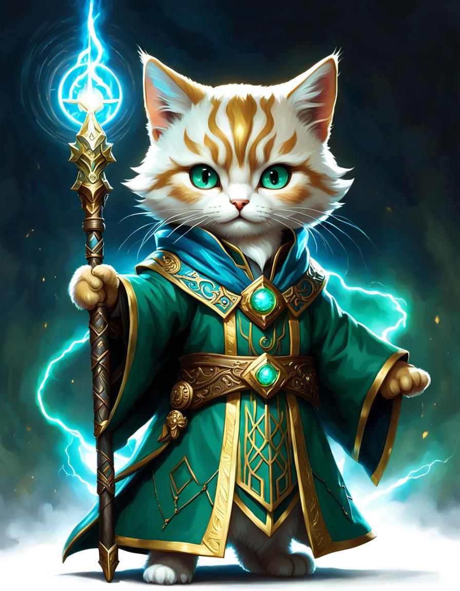 Wizard Kitty - AI Generated Artwork - NightCafe Creator