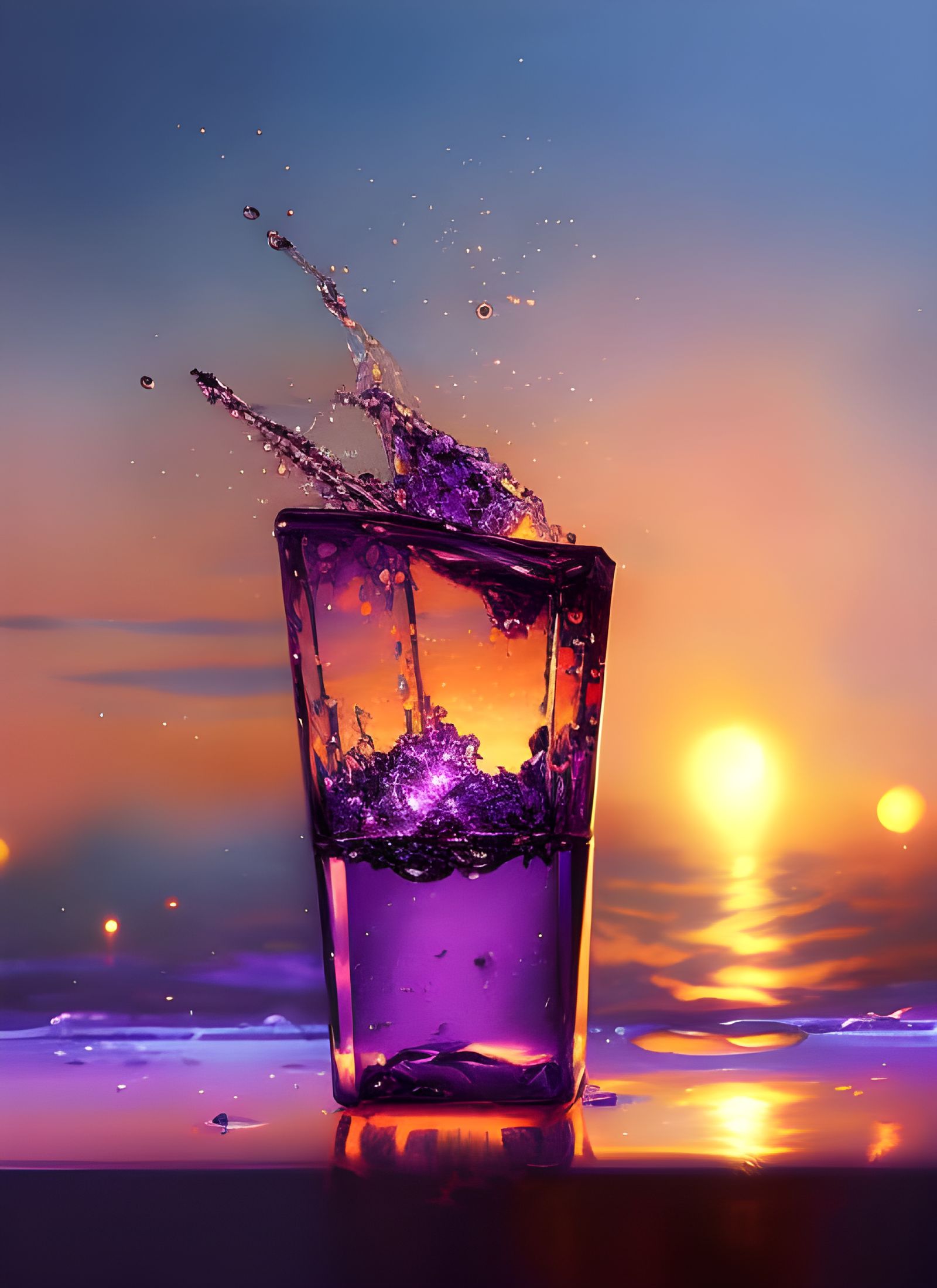 Violette Royale Drink - AI Generated Artwork - NightCafe Creator