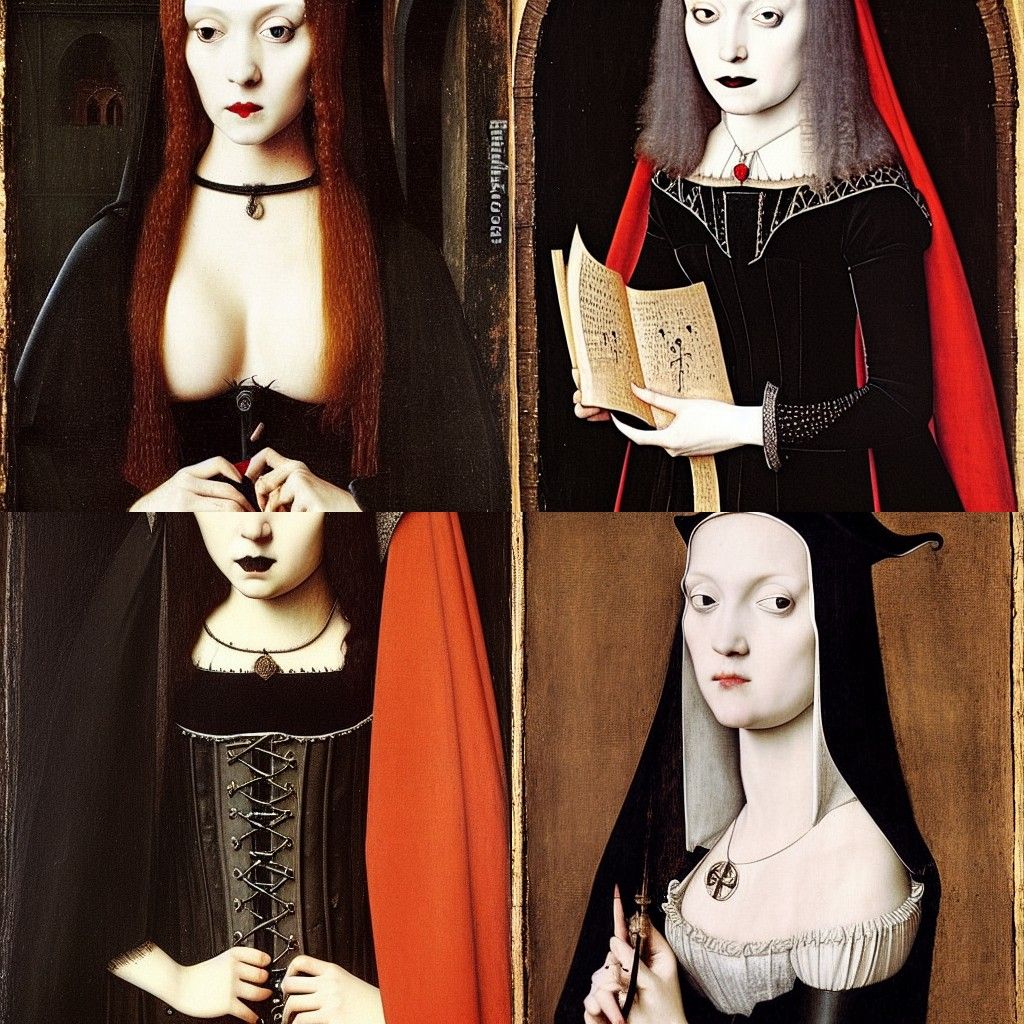 Medieval Goth Girls - AI Generated Artwork - NightCafe Creator