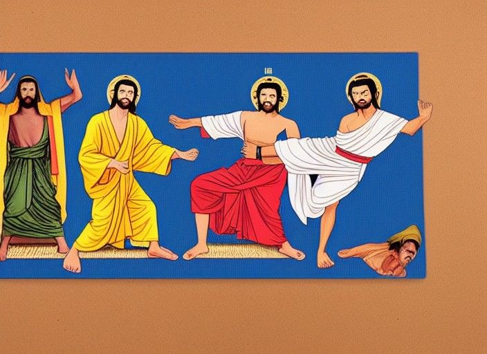 Jesus v. Buddha (breakdance competition) - AI Generated Artwork ...