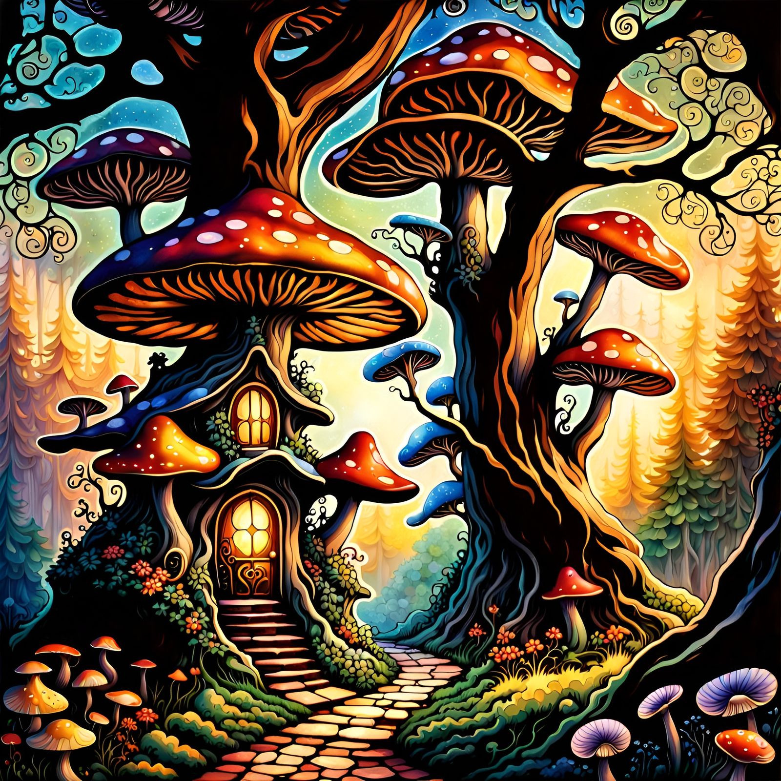 789 W. Whimsy Woods Way - AI Generated Artwork - NightCafe Creator