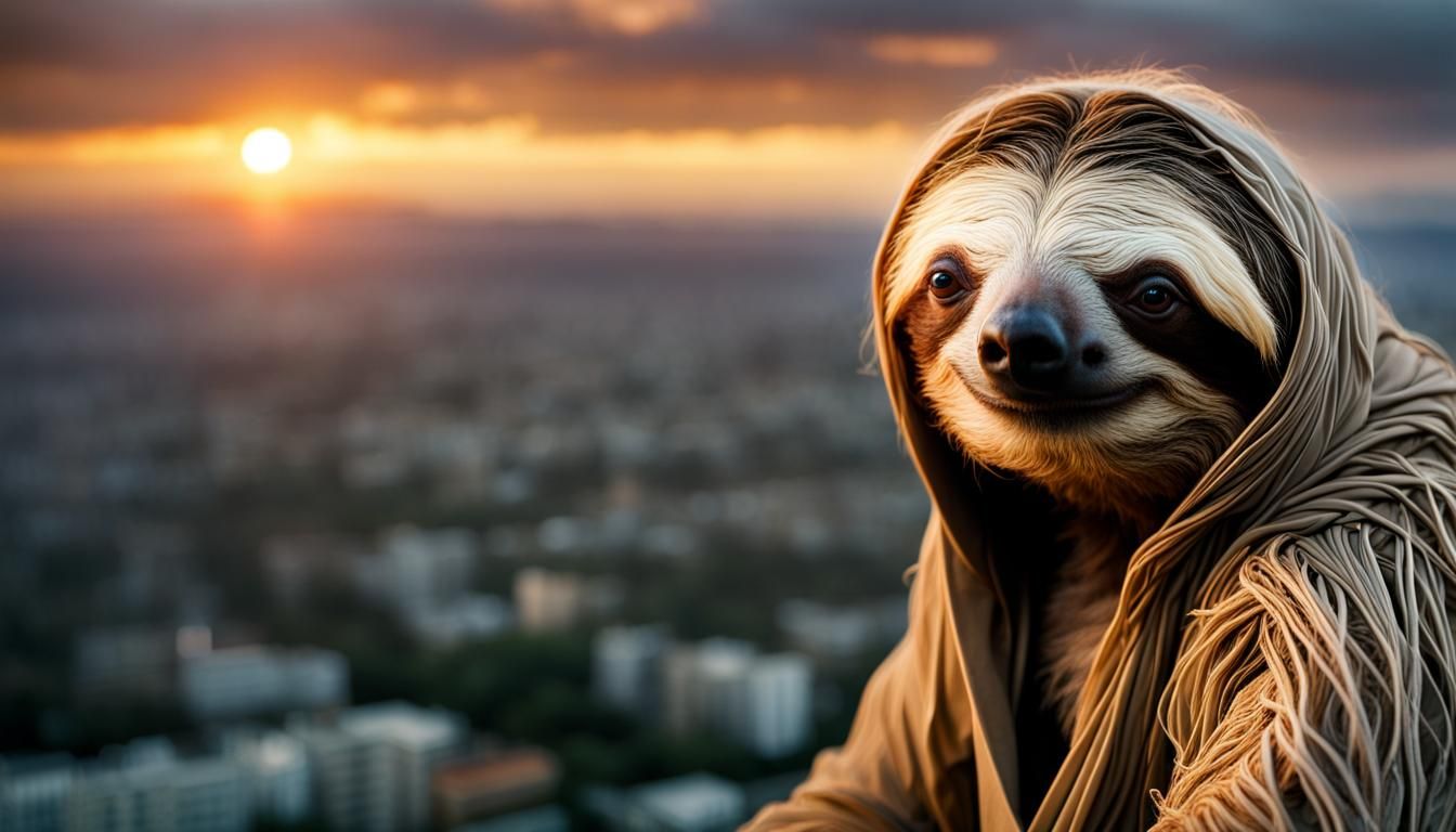 Superhero Sloth - AI Generated Artwork - NightCafe Creator