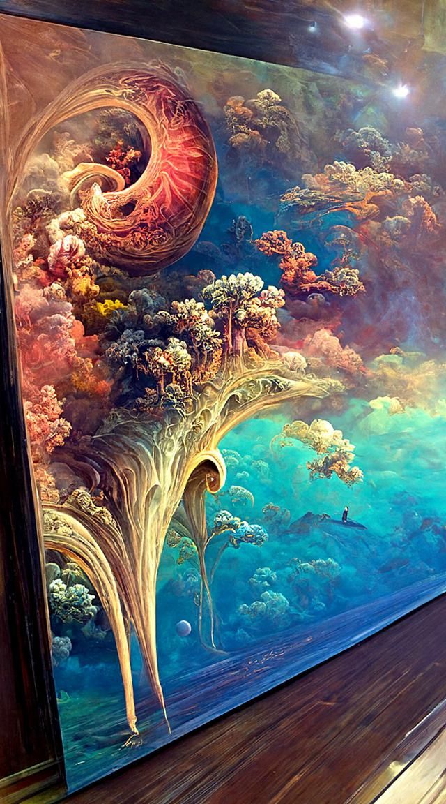 A beautifully strange painting by Benoit B. Mandelbrot, Martin Johnson ...