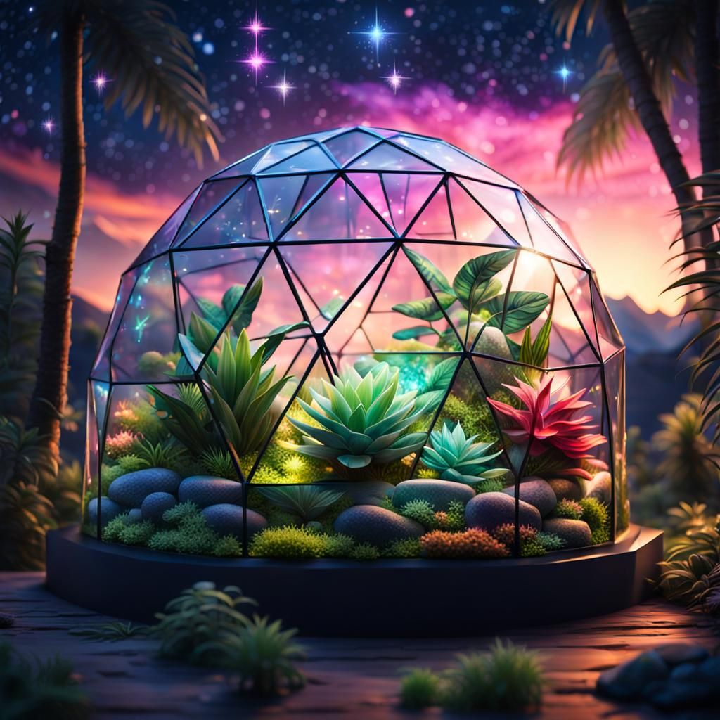 Geodesic Terrarium - AI Generated Artwork - NightCafe Creator