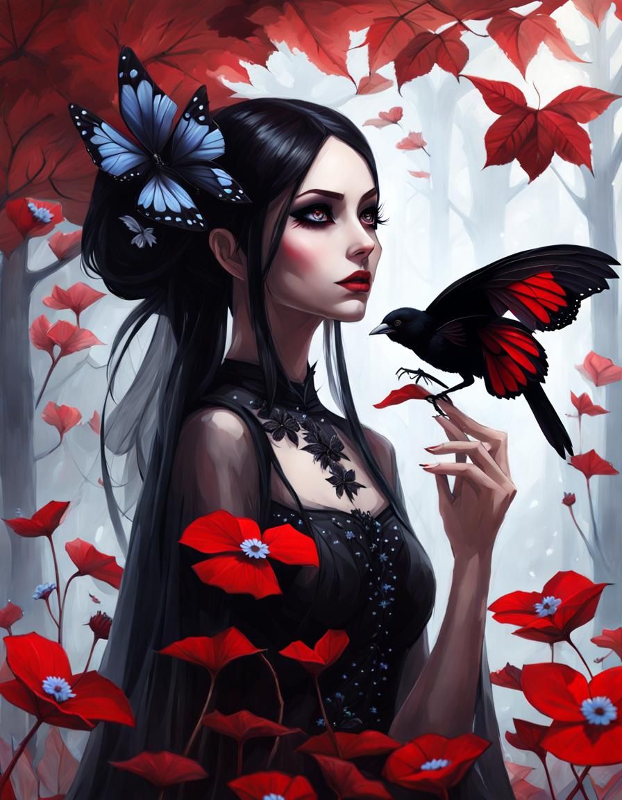 Dark Fairy Queen Alone - AI Generated Artwork - NightCafe Creator