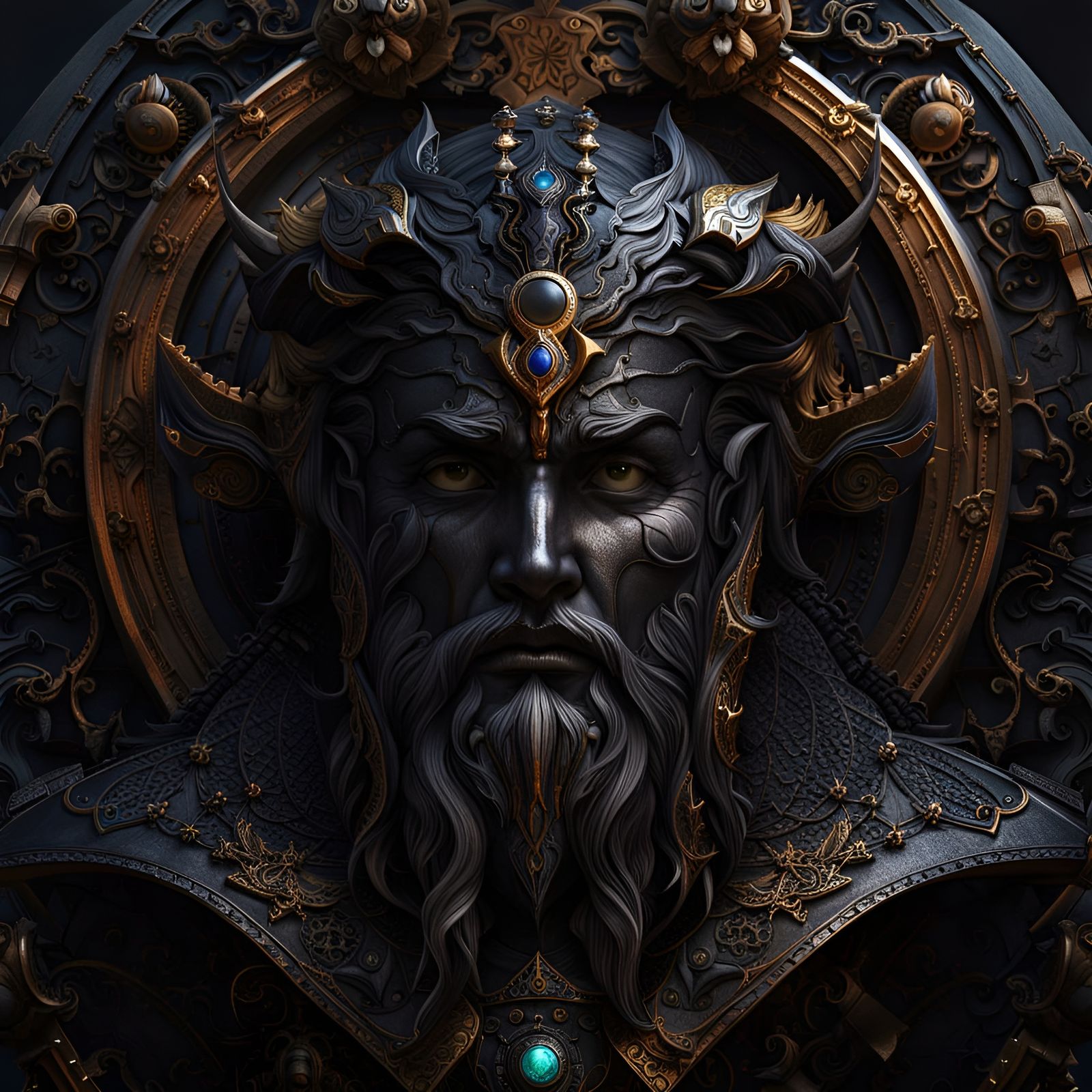 Obsidian God. - AI Generated Artwork - NightCafe Creator
