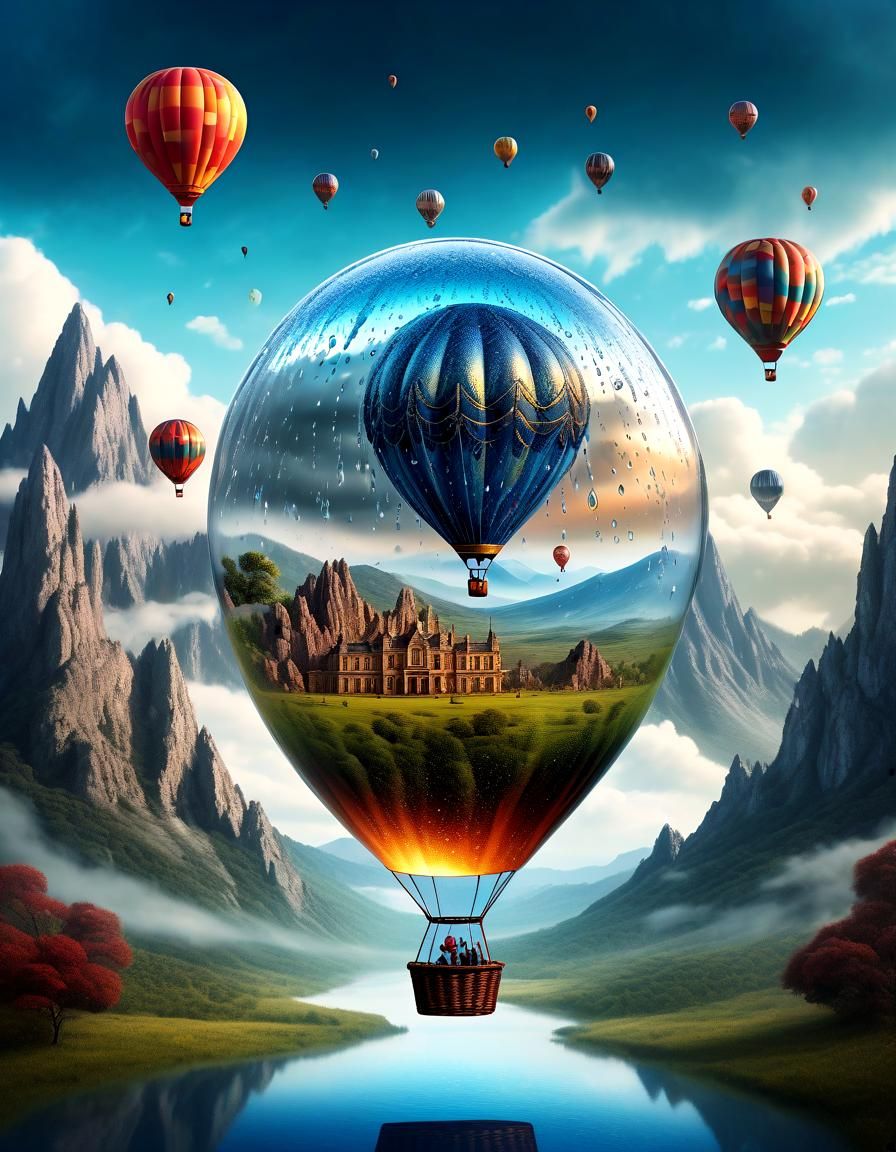 Hot air balloon - AI Generated Artwork - NightCafe Creator