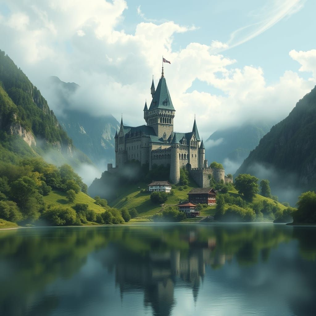 cool castle on the hill - Medieval Castle in Whimsical Land...