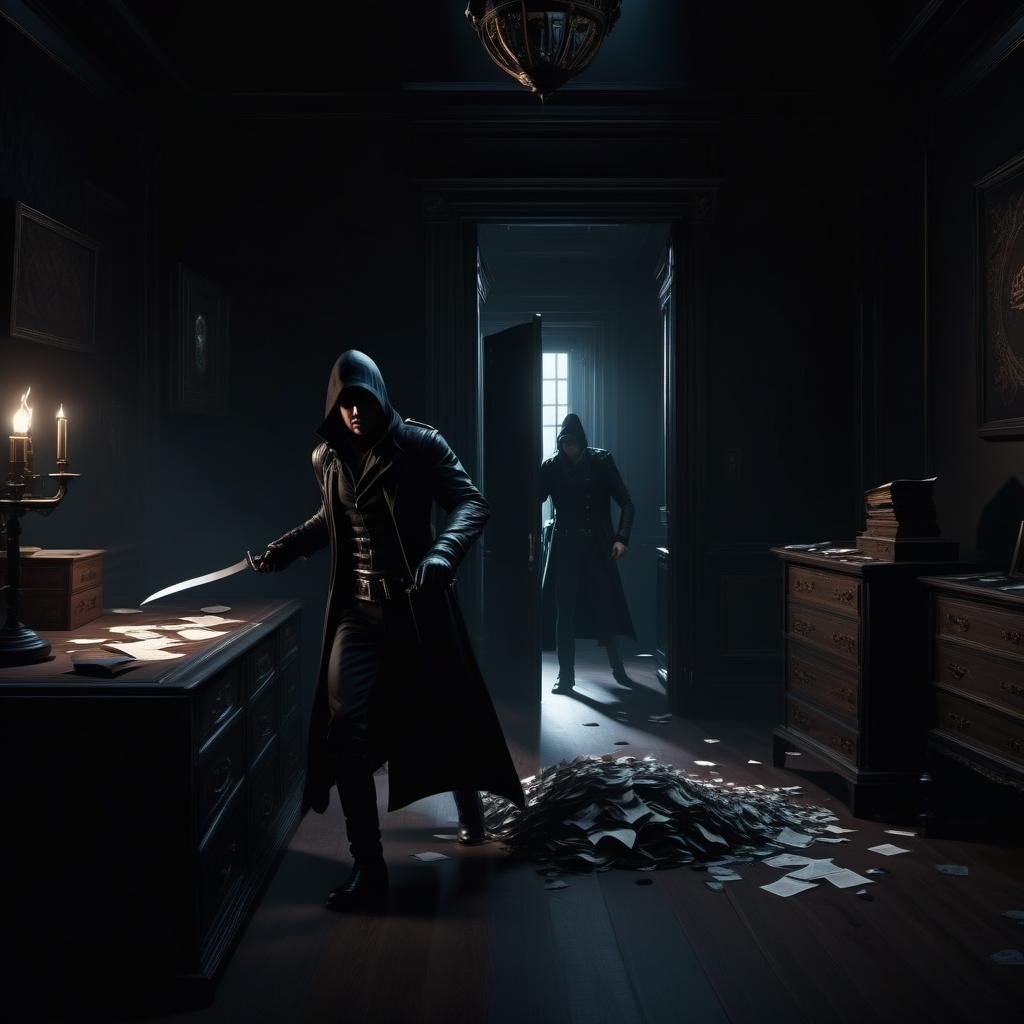 Thief is ready to kill? - AI Generated Artwork - NightCafe Creator