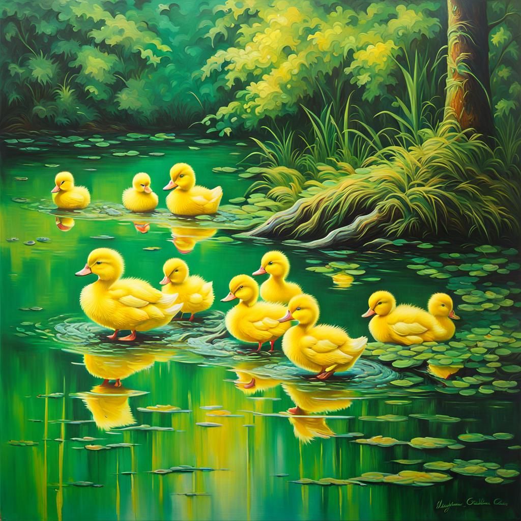 Ducklings - AI Generated Artwork - NightCafe Creator