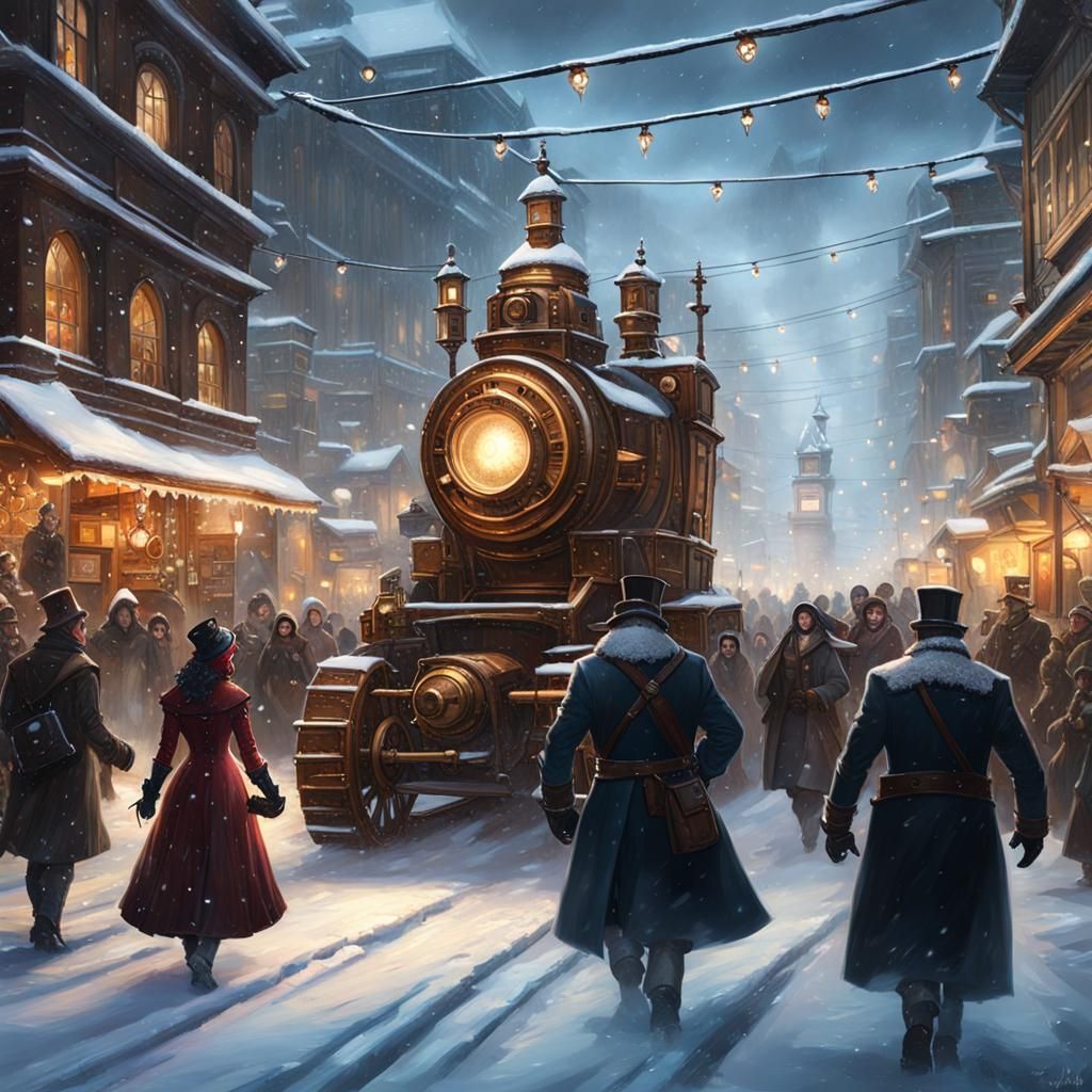 Steampunk Winter (E) - AI Generated Artwork - NightCafe Creator