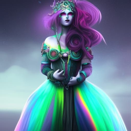 Neon Princess - AI Generated Artwork - NightCafe Creator