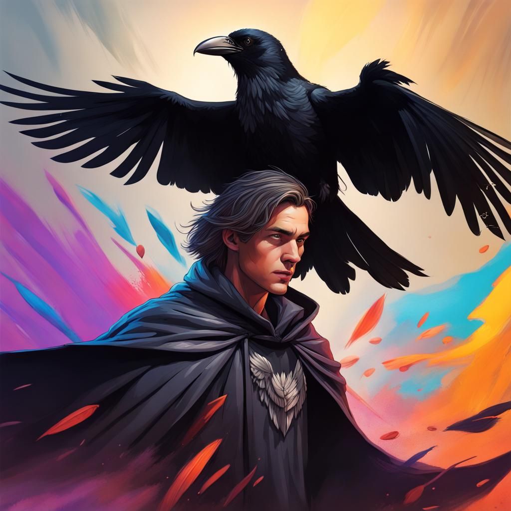 Crow Wizard. - AI Generated Artwork - NightCafe Creator