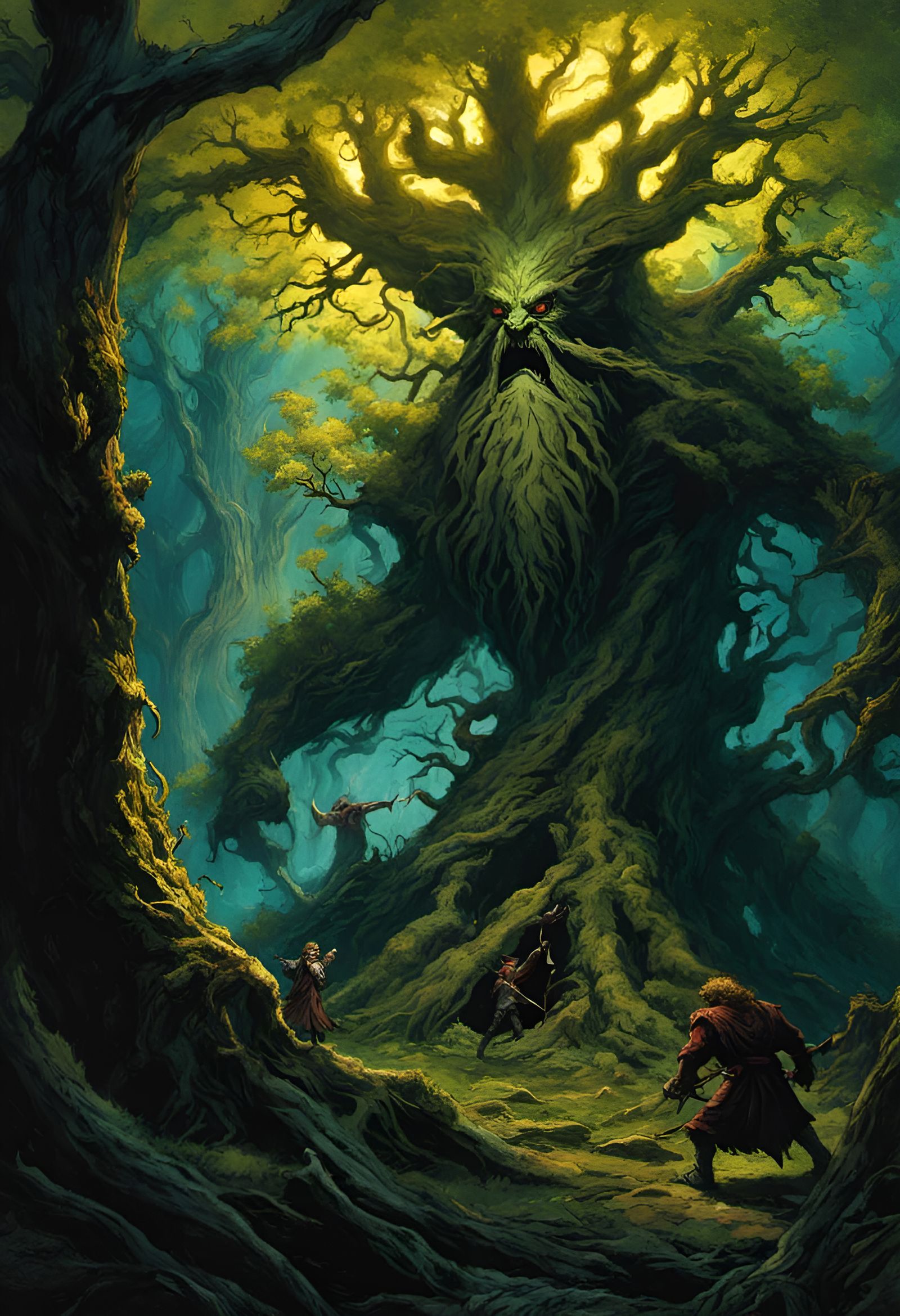 Angry Rooted Treant - AI Generated Artwork - NightCafe Creator