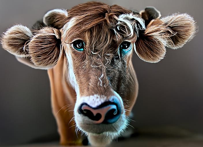 Cutest cow ever : r/nightcafe
